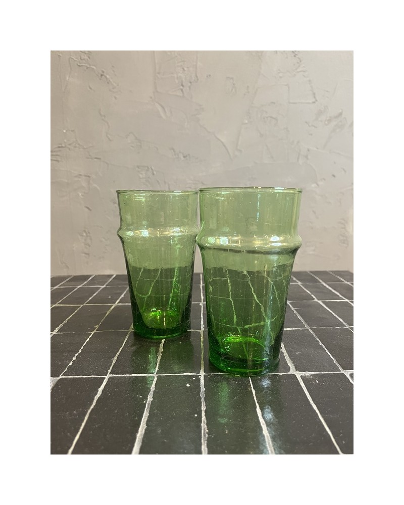 verre beldi DL vert vaisselle en verre soufflé|Marrakech deco